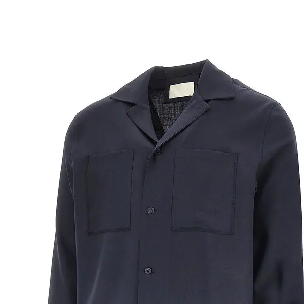 C.9.3 Wool-blend Hirt With Bowling Collar
