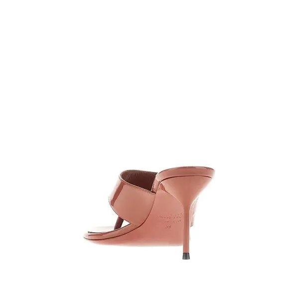 Paris Texas Lidia Patent Leather Thong Mules - Brown