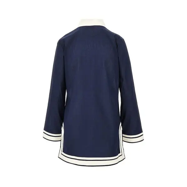 Tory Burch Cotton Voile Tunic Mini Dress With Tassel Detail