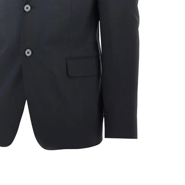 Emporio Armani Stretch Wool 'm Line' Tailored Suit - Black