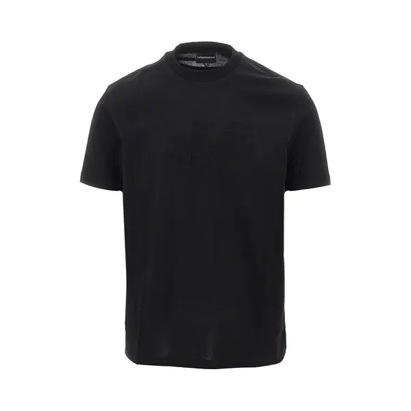 Emporio Armani Jacquard Eagle T-hirt - Black