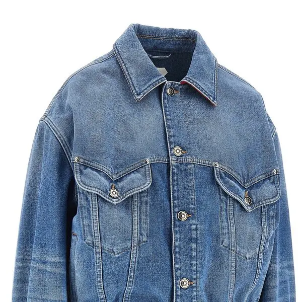 Versace Denim Blouson With Medusa Detail