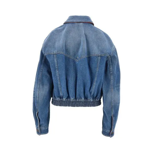 Versace Denim Blouson With Medusa Detail