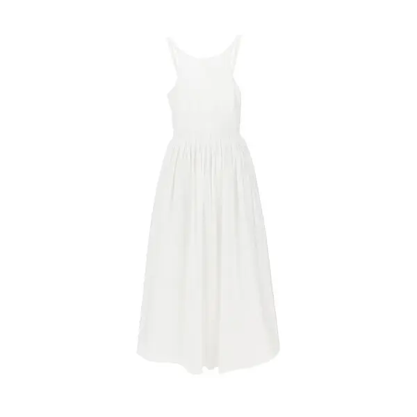 Emporio Armani Sleeveless Cotton Poplin Midi Dress