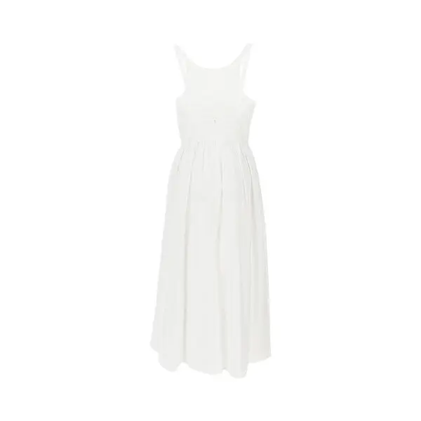 Emporio Armani Sleeveless Cotton Poplin Midi Dress