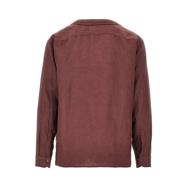 Emporio Armani Linen Shirt With Ebroide Triing An
