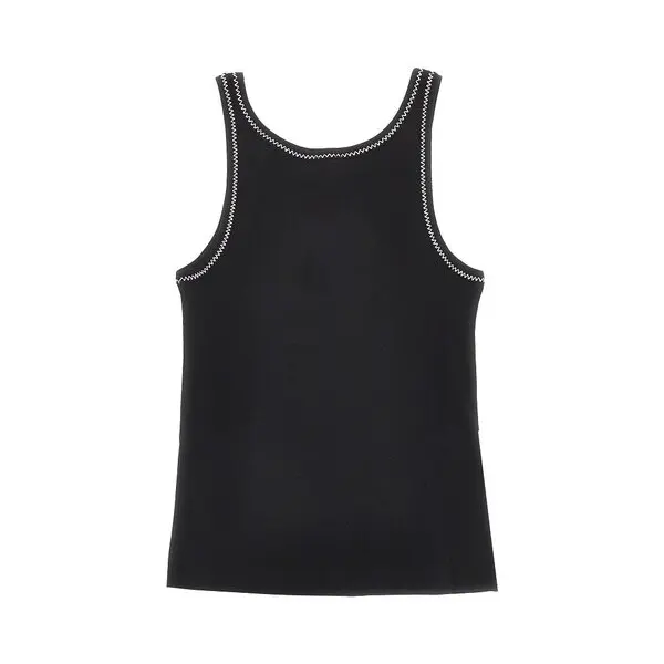 Pinko Love Birds Embroidery Ribbed Tank