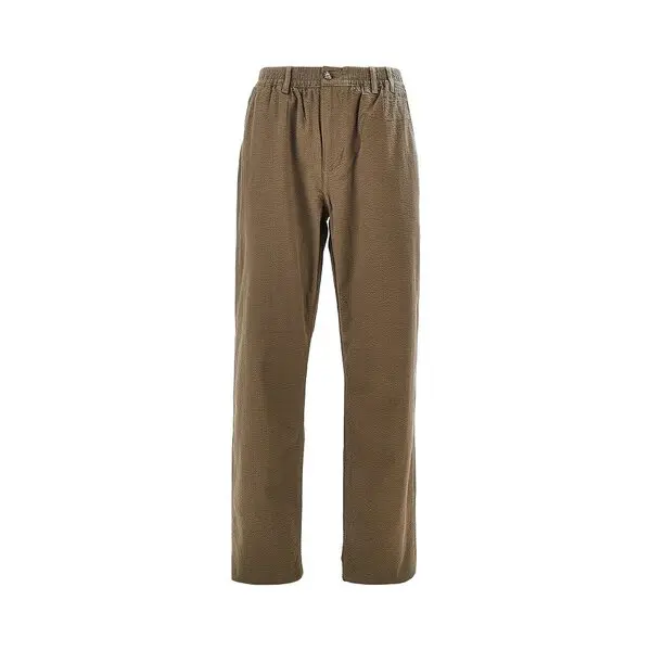 FORET Calm Cotton Seersucker Wide Leg Pants - Green