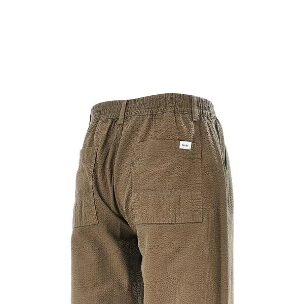 FORET Calm Cotton Seersucker Wide Leg Pants - Green
