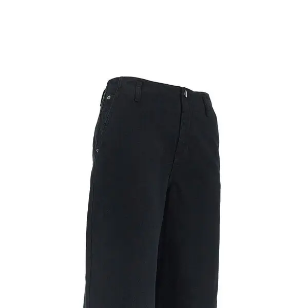 Emporio Armani Cotton Drill Wide Leg Pants
