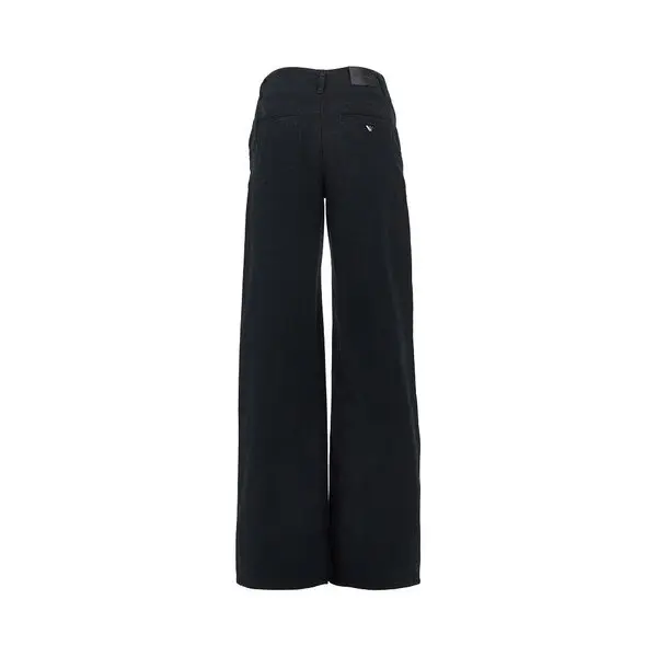 Emporio Armani Cotton Drill Wide Leg Pants