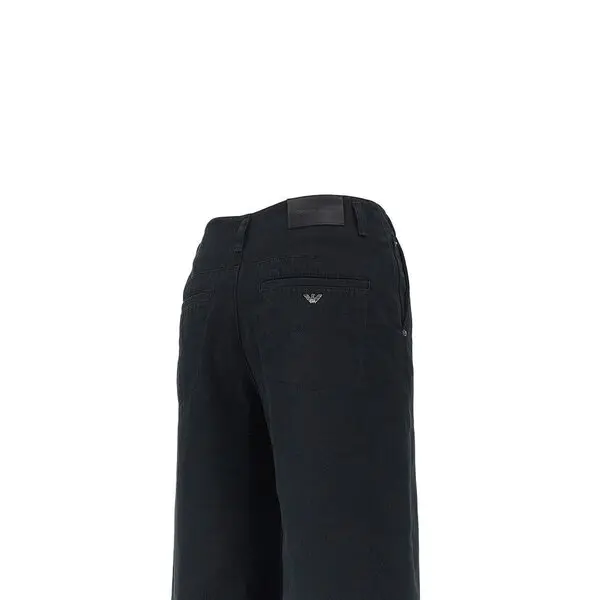 Emporio Armani Cotton Drill Wide Leg Pants