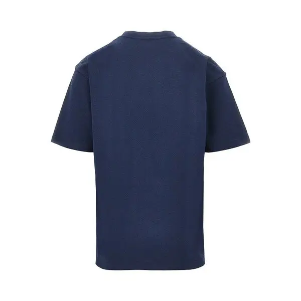 Saint Laurent Caandre Embroidery Piquet T-hirt - Blue