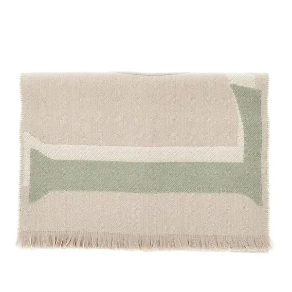 Loewe Cashmere And Wool Blend Scarf - Beige