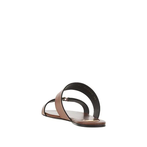 Saint Laurent Babylone Leather Sandals With Cassandre Logo