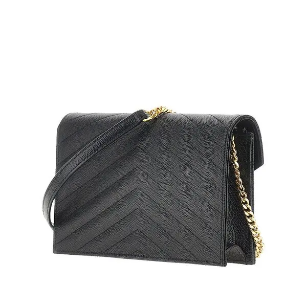 Saint Laurent Leather Pouch With Cassandre Detail