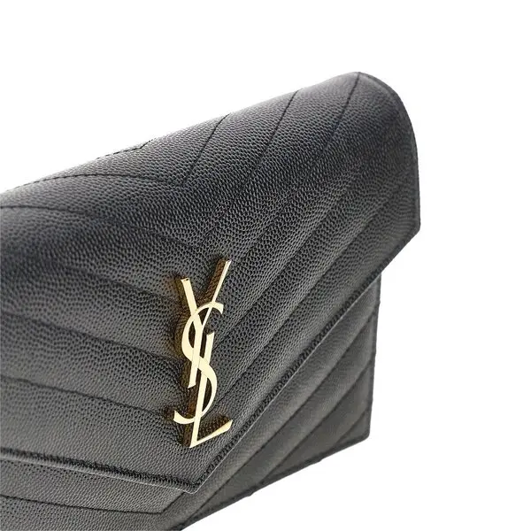 Saint Laurent Leather Pouch With Cassandre Detail