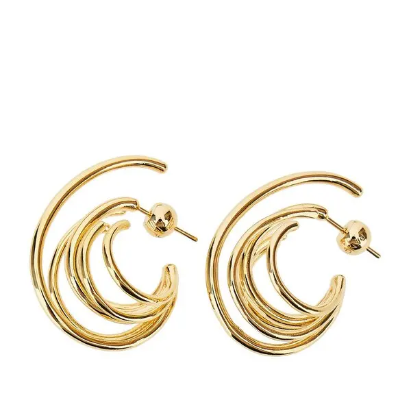 PANCONESI Orbit Small -plated Brass Earrings - Gold