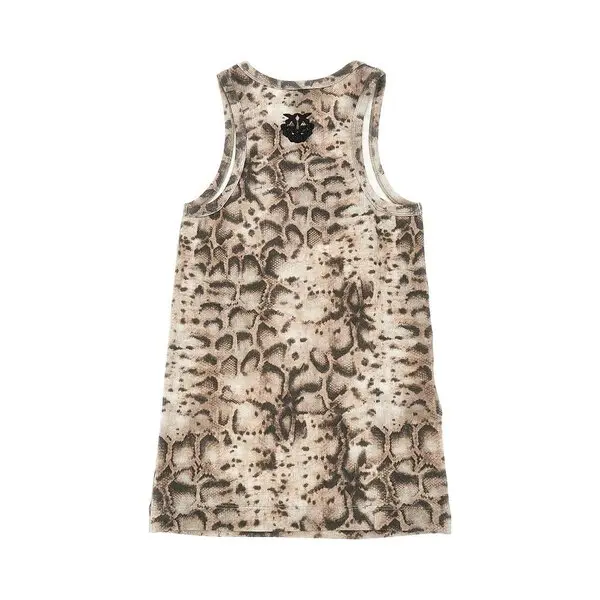 Pinko Animalier Print Ribbed Tank