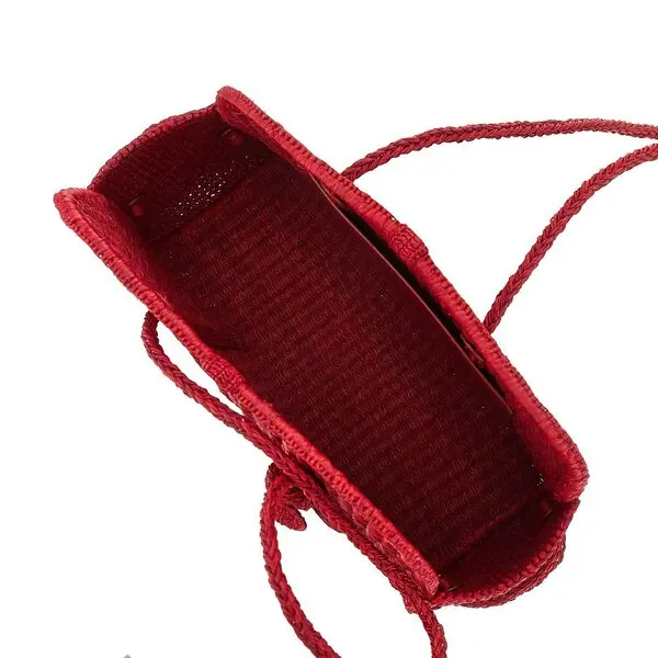 Jacquemus Turismo Raffia Tote Bag - Red