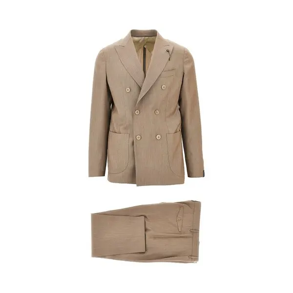 SANTANIELLO Light Wool Double-breasted Tailored Suit
