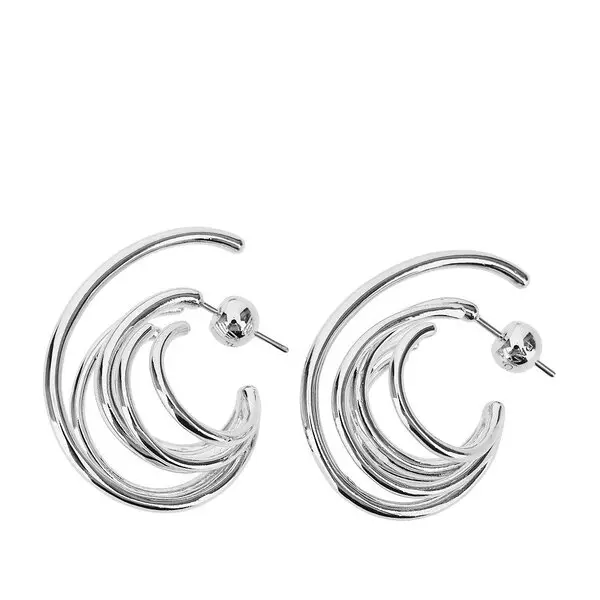 PANCONESI Orbit Small Hoop Earrings - Silver