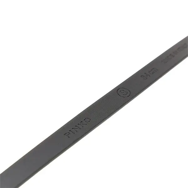 Pinko Leather Belt With Lettering Logo Loop