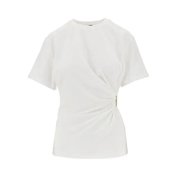 Pinko Draped T-shirt With Metal Detail