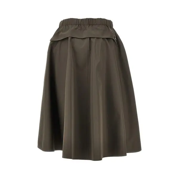 Prada Technical Canvas Midi Skirt With Integrated Belt