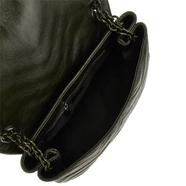 Gucci Matelassé Leather Medium Gg Marmont Bag - Green