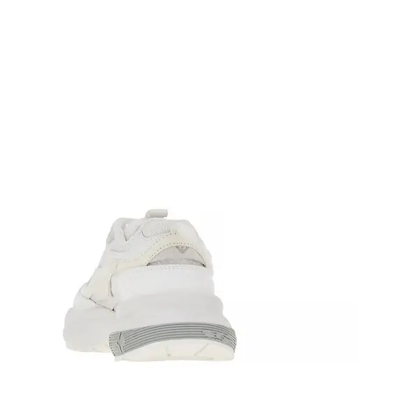 Emporio Armani Mesh And Leather Detail Sneakers