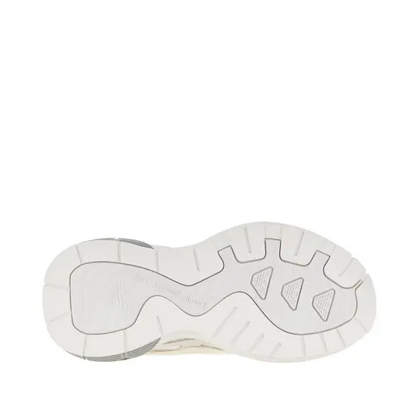 Emporio Armani Mesh And Leather Detail Sneakers