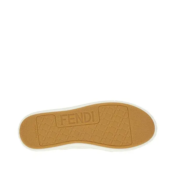 Fendi Ff Jacquard Fabric Lace-up Sneakers - Grey