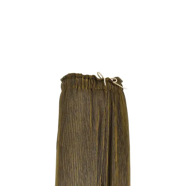 Emporio Armani Microplissè Fabric Wide Leg Pants