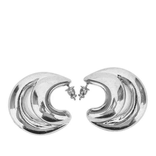 PANCONESI Double Blow Up Rhodium-plated Copper Earrings - Silver