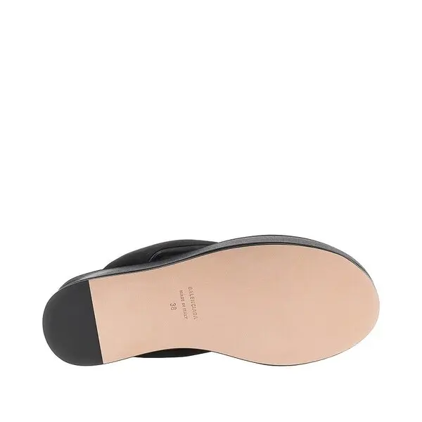 Balenciaga Satin Thong Slides - Black