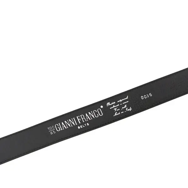 GIANNIFRANCO BELTS Brushed Leather Belt With Silver-finished Buckle