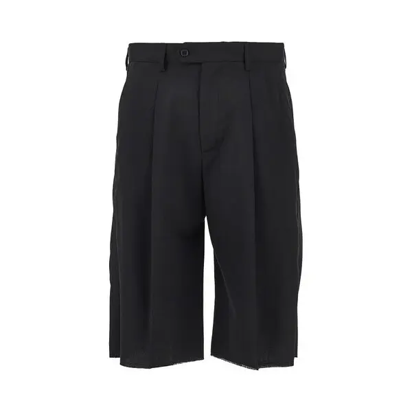 MARSEM Tailored Shorts With Satin Ribbon Detail - Black
