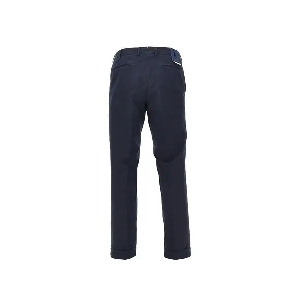 SANTANIELLO Stretch Twill Tailored Pants - Blue