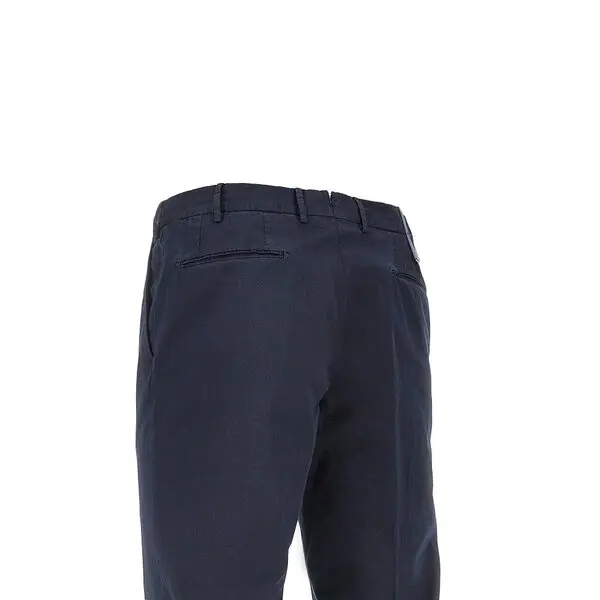 SANTANIELLO Stretch Twill Tailored Pants - Blue