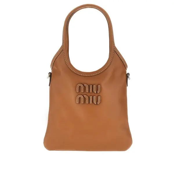Miu Miu Mini "ivy" Leather Bag - Brown