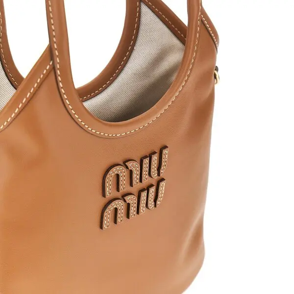 Miu Miu Mini "ivy" Leather Bag - Brown