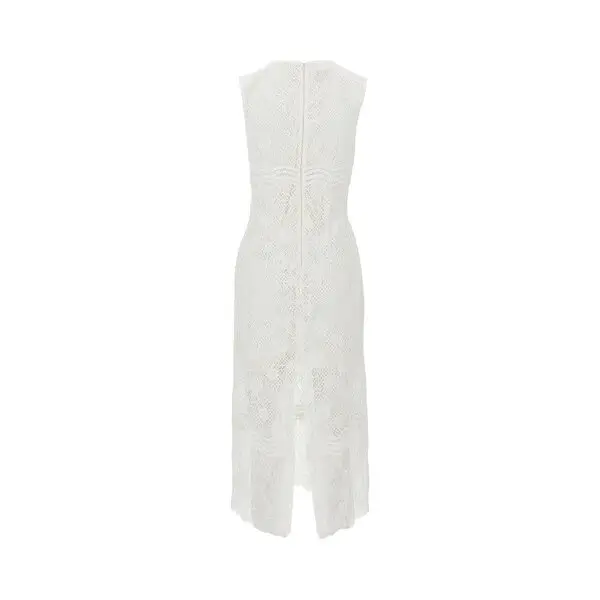 Pinko Sleeveless Lace Midi Dress