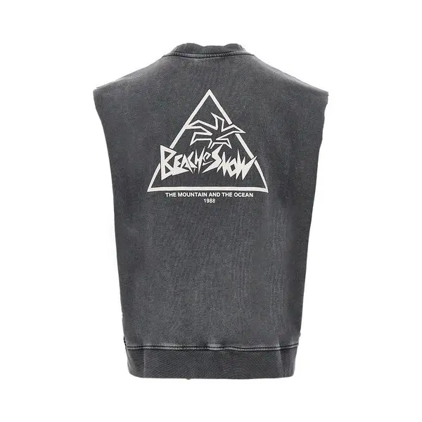 MAUNA KEA Sleeveless Graphic Print Sweatshirt