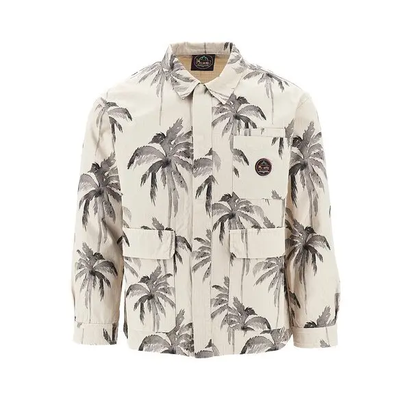 MAUNA KEA Palms Print Cotton Safari Jacket