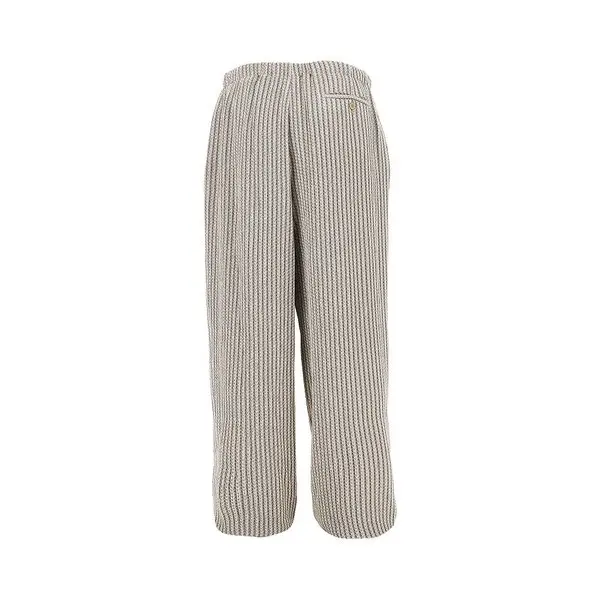 Emporio Armani Jacquard Viscose Loose Wide-leg Pants