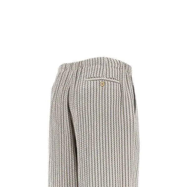 Emporio Armani Jacquard Viscose Loose Wide-leg Pants