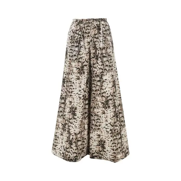 Pinko Animalier Muslin Wide Leg Pants