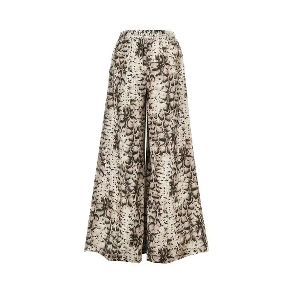 Pinko Animalier Muslin Wide Leg Pants