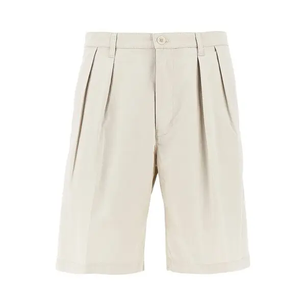 Aspesi Cotton Micro Twill Double Dart Shorts - Beige